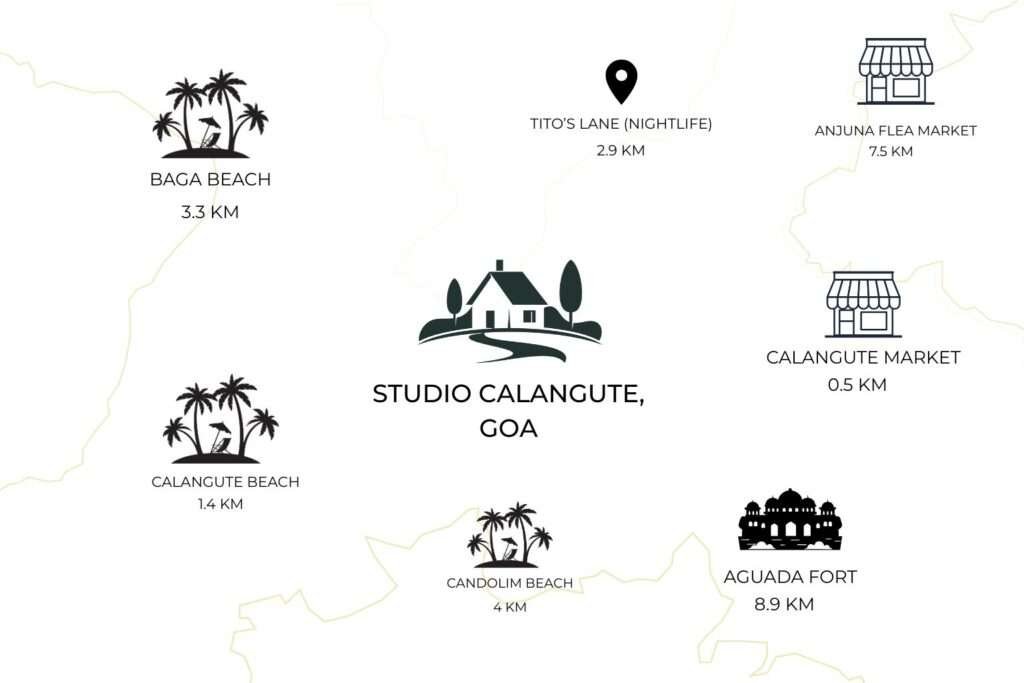 Studio Calangute - 1 BHK Apartment in Goa near Calangute Beach